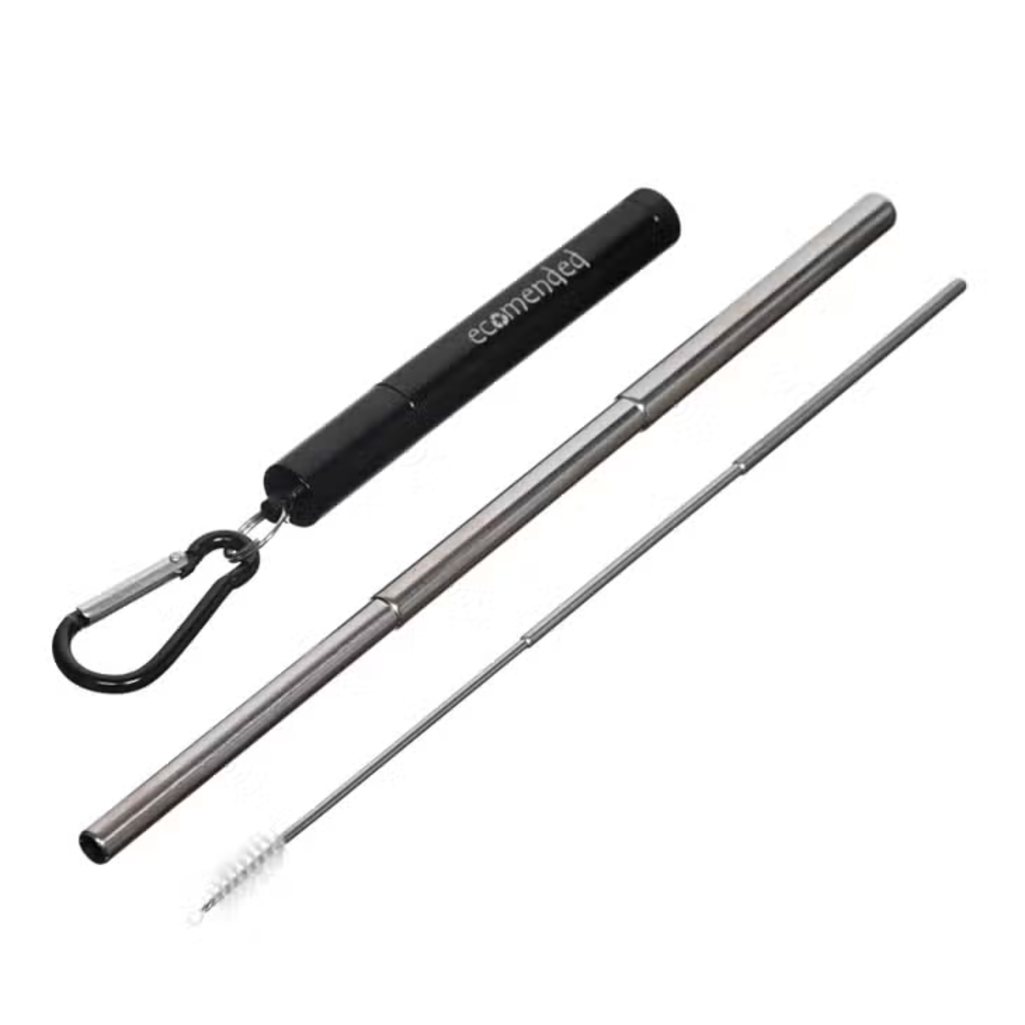 Telescoping Straw With Carabiner Case Black – Veterinary Survival Box